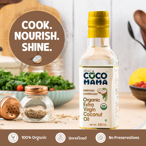 Coco Mama - 100% Organic Extra Virgin Coconut Oil, Cold Pressed, 250 ml